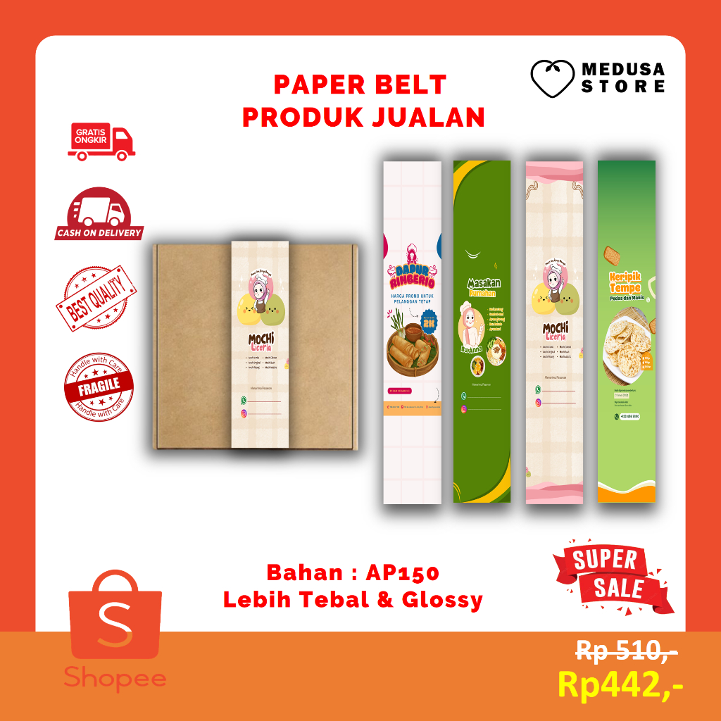 Jual Paper Belt Souvenir Hampers Promosi / Paperbelt Bento Kotak ...