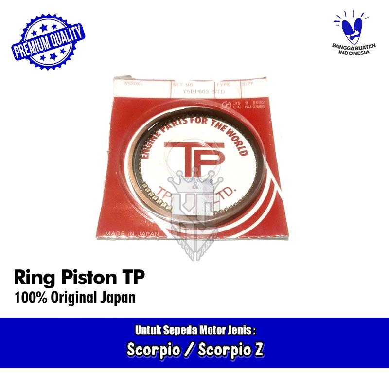 Jual Ring Piston Seher TP TPR 5BP Std 25 50 75 100 Scorpio Old New 225 ...