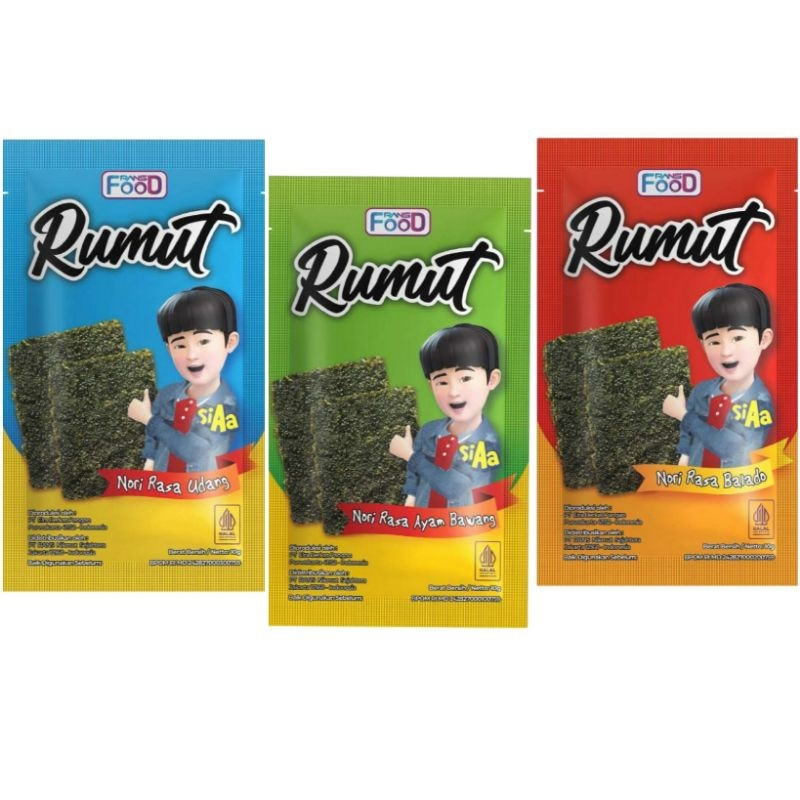 Jual Rumput Laut / Nori Seaweed Rumut Si AA 10 Gr X 12PCS Rasa Ayam ...