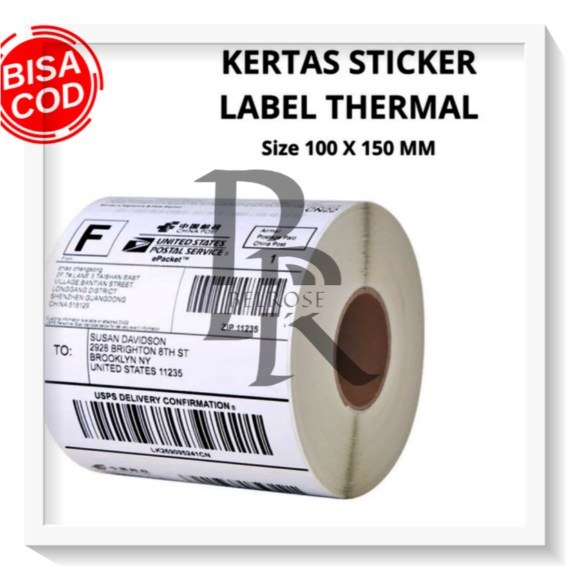 Jual [PREMIUM] 100x150mm THERMAL LABEL 500Pcs STIKER RESI A6 KERTAS PRINT | Shopee Indonesia