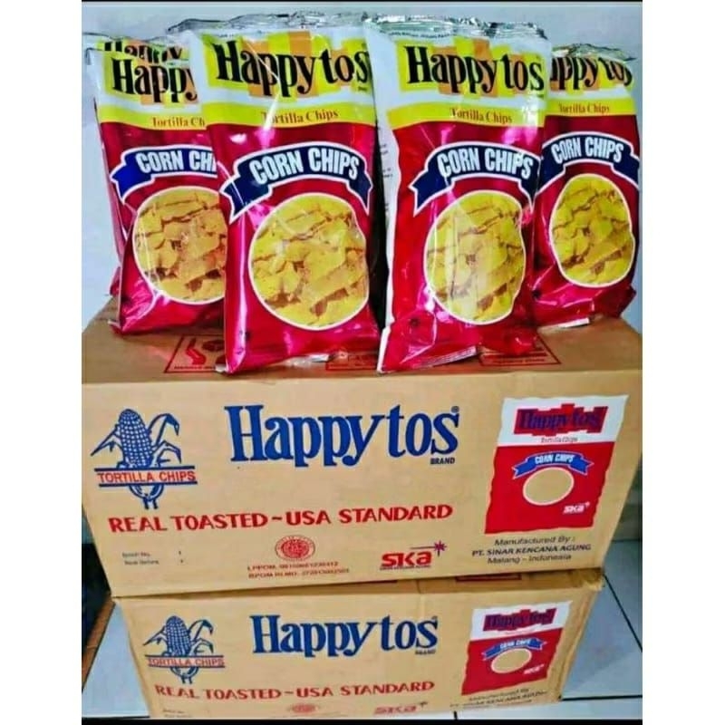 Jual Happy Tos corn Tortilla Chips 140gr / Happytos jagung kemasan ...