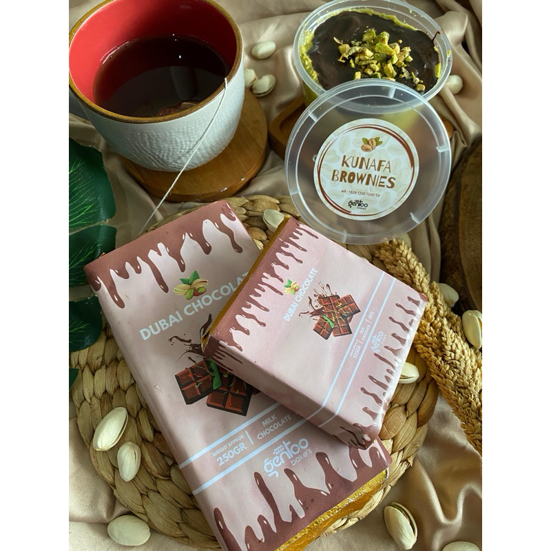 Jual NEW!! Coklat DUBAI & Brownies Kunafa Pistachio by gentoobakes | Shopee Indonesia