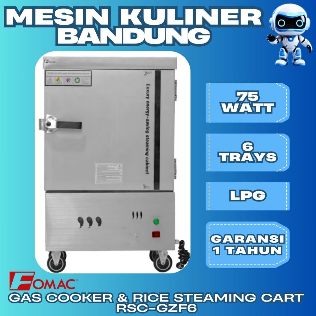 Jual FOMAC Gas Cooker & Rice Steaming Cart RSC-GZF6 Mesin Penanak Nasi | Shopee Indonesia