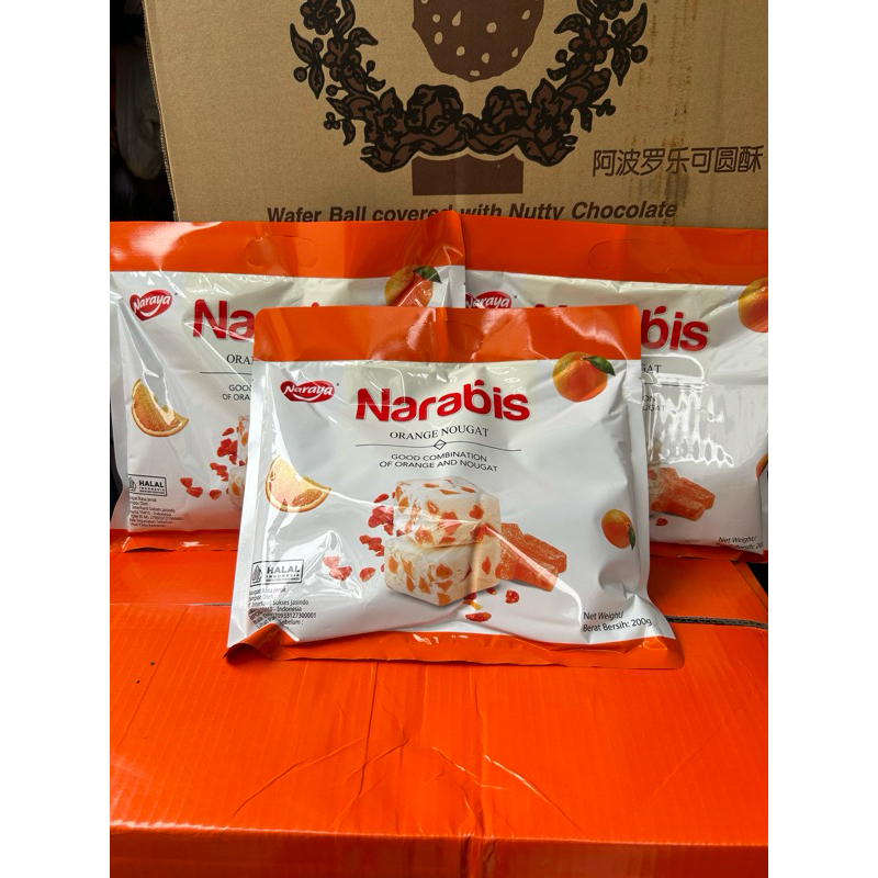 Jual Naraya Narabis Nougat Rasa Jeruk Orange 200gr | Shopee Indonesia