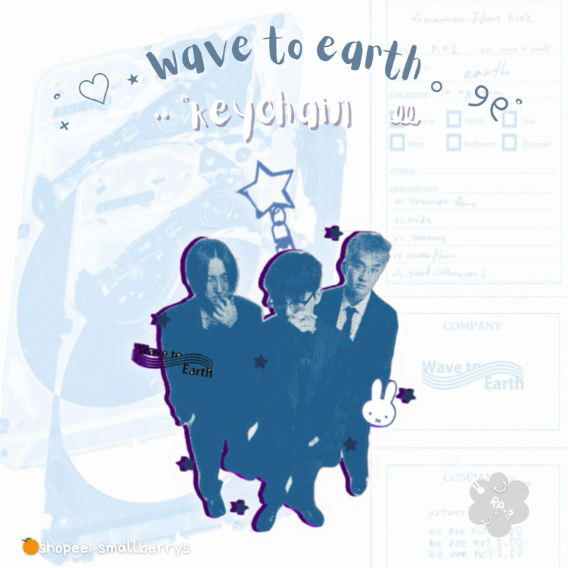 Jual wave to earth blue keychain | Shopee Indonesia