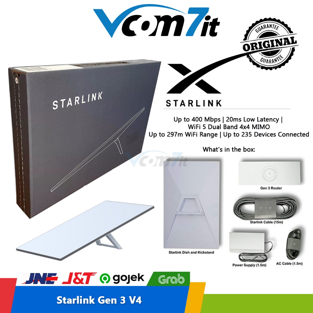 Jual Starlink V4 Gen 3 Standard Kit Satelite Antena Wi-Fi 6 Router with LAN Port RJ45 | Shopee ...
