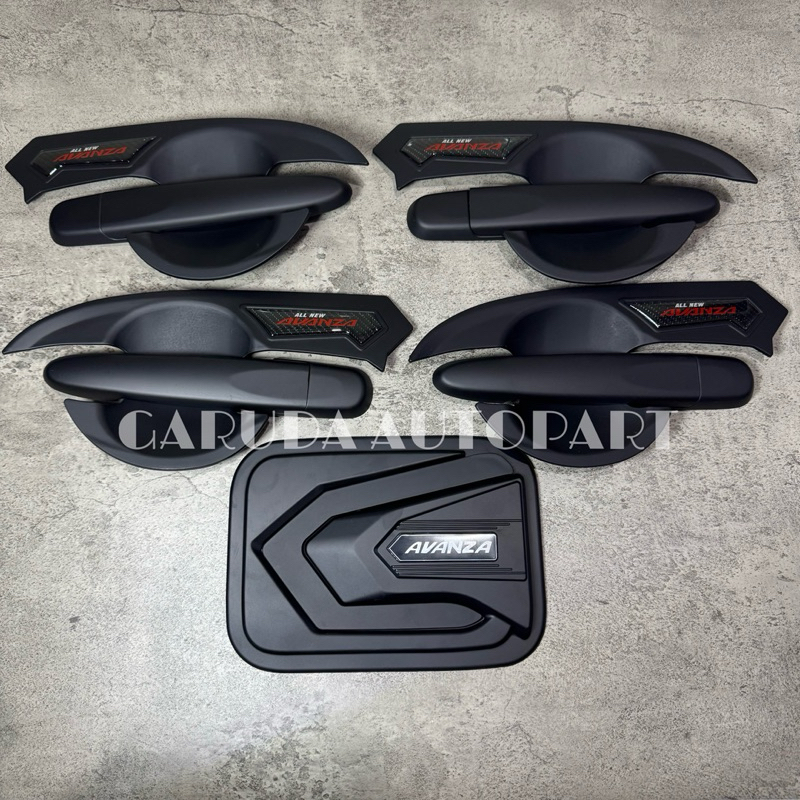Jual Paket outer handle tank cover Avanza 2012-2021 Hitam Doff list hitam | Shopee Indonesia