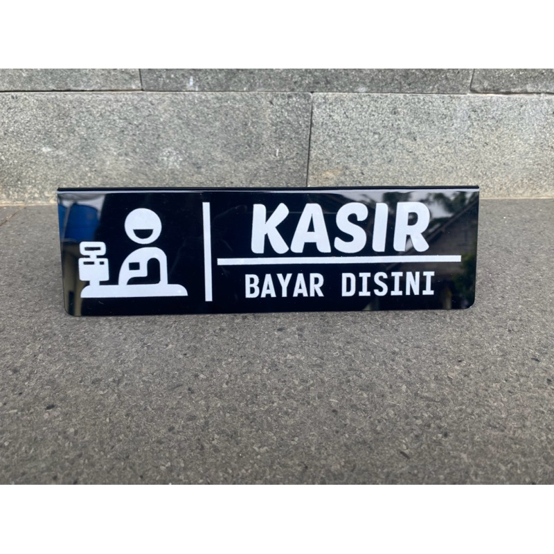 Jual Signage tanda kasir akrilik/signage custom | Shopee Indonesia