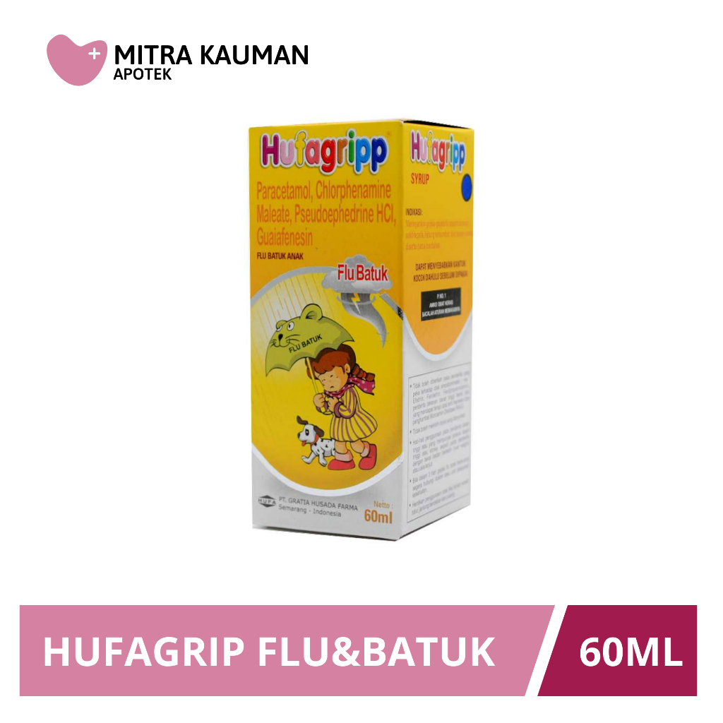 Jual Hufagrip Flu & Batuk Sirup 60 ml (Kuning) - Sirup Untuk Demam ...