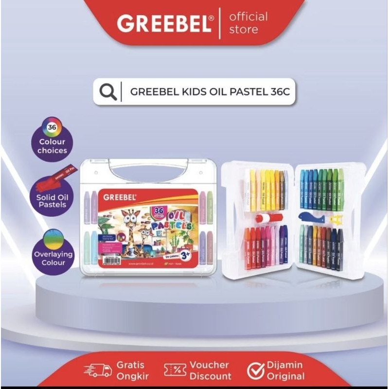 Jual GREEBEL CRAYON 36 WARNA | OIL PESTELS GREEBEL 36 WARNA NON TOXIC ...