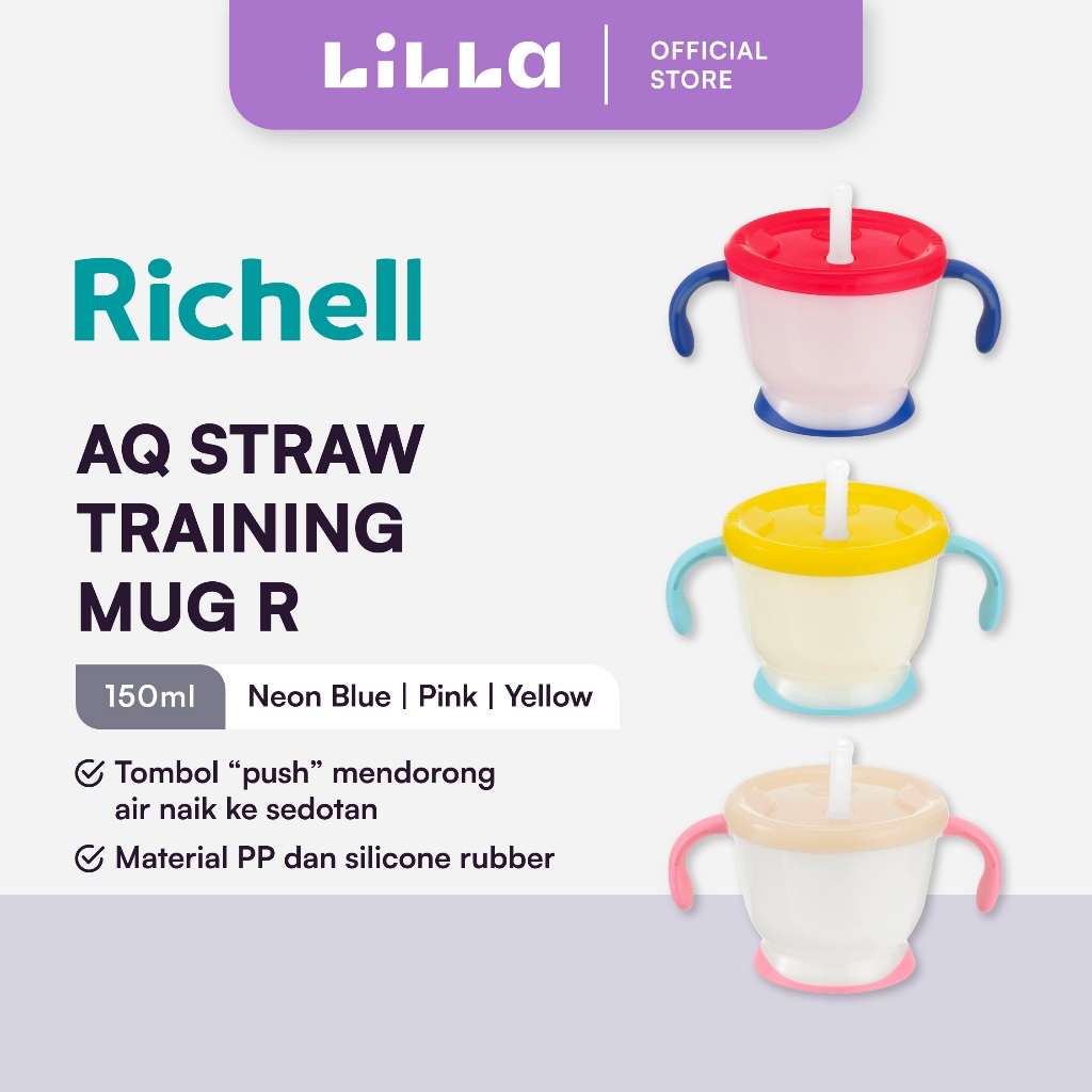 Jual RICHELL AQ Straw Training Mug | Shopee Indonesia