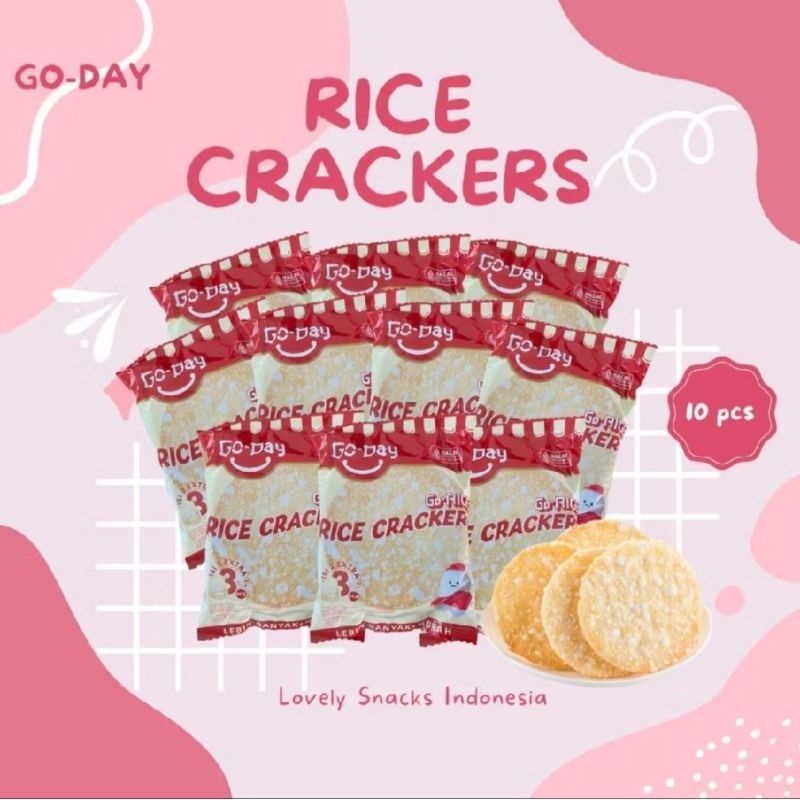Jual GO DAY RICE CRACKER SENBEI CHEESE MUSTARD CAKE STRAWBERRY CAKE ...