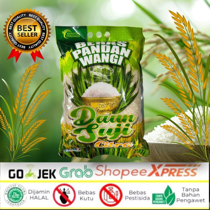 Jual Beras Pandan Wangi Cap Daun Suji 5 Kg | Shopee Indonesia