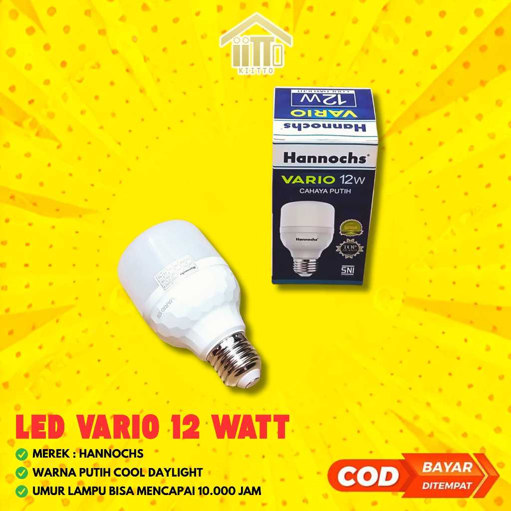 Jual HANNOCHS LAMPU LED VARIO 12 WATT - CAHAYA PUTIH / HANNOCHS VARIO BOHLAM BOLA LAMPU LED 12 ...