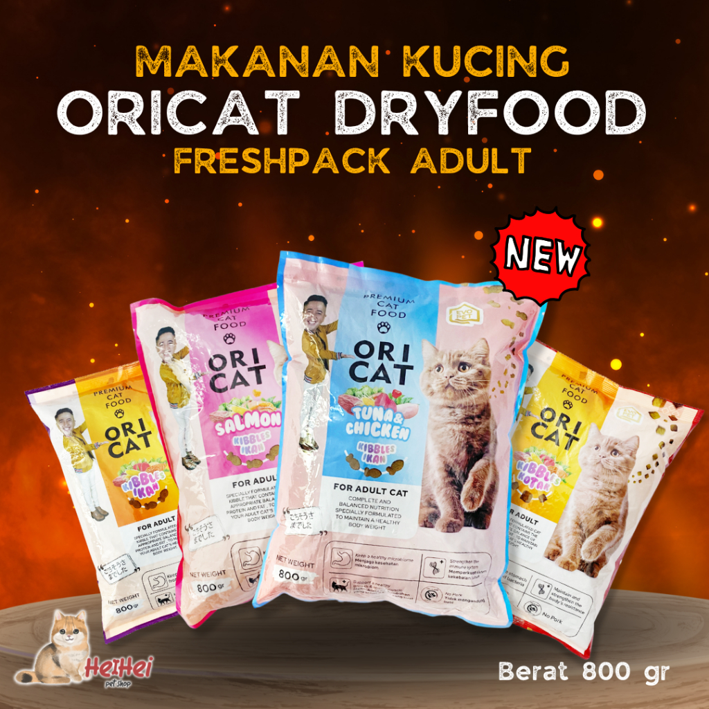 Jual Ori Cat Dryfood 800 gr - Makanan Kucing Oricat Food Freshpack ...