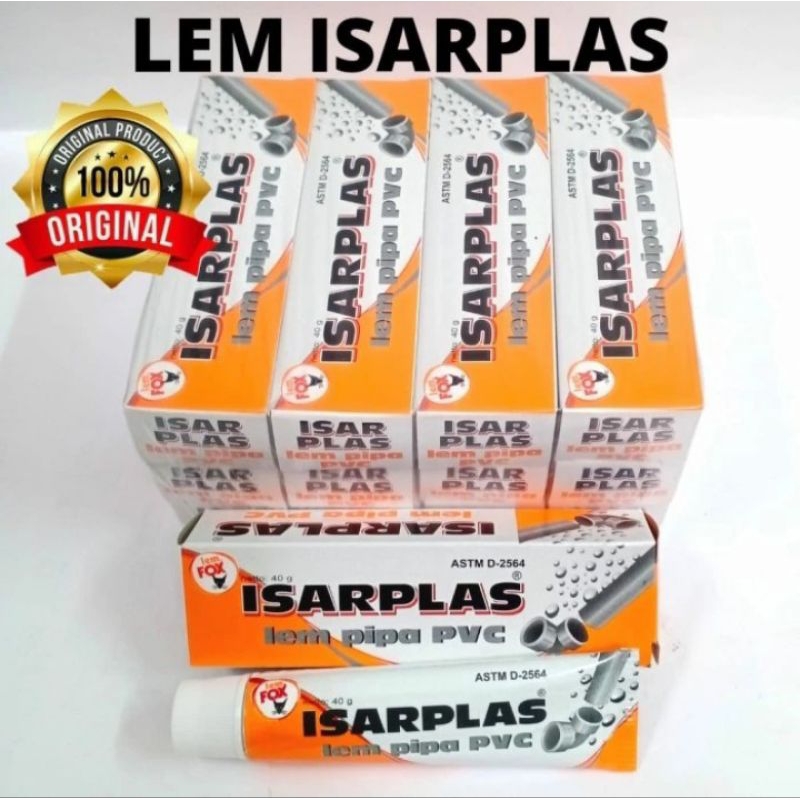 Jual Lem PVC kemasan baru/lem Pipa Isarplas 40 gr 1 slop isi 12 pcs | Shopee Indonesia