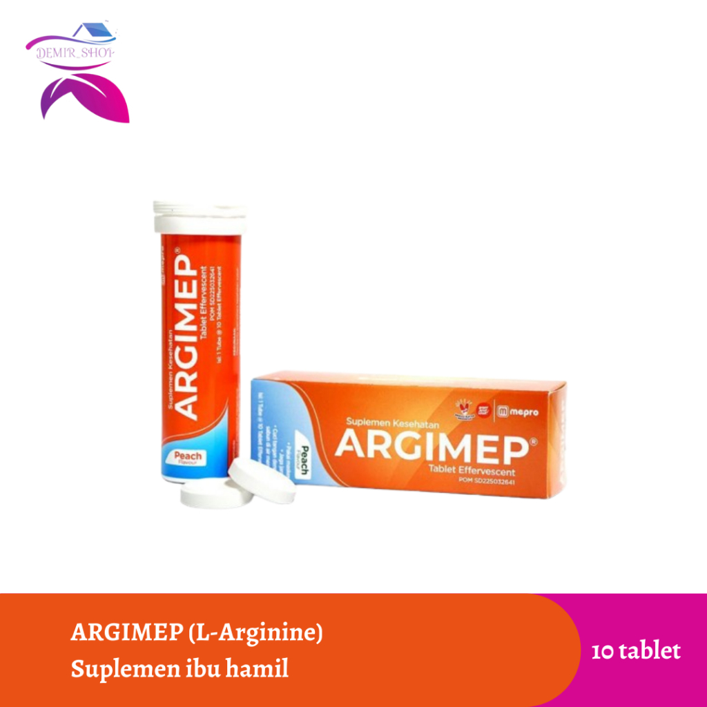 Jual Argimep Tablet Effervescent Peach 10 Tablet / L-Arginine | Shopee ...