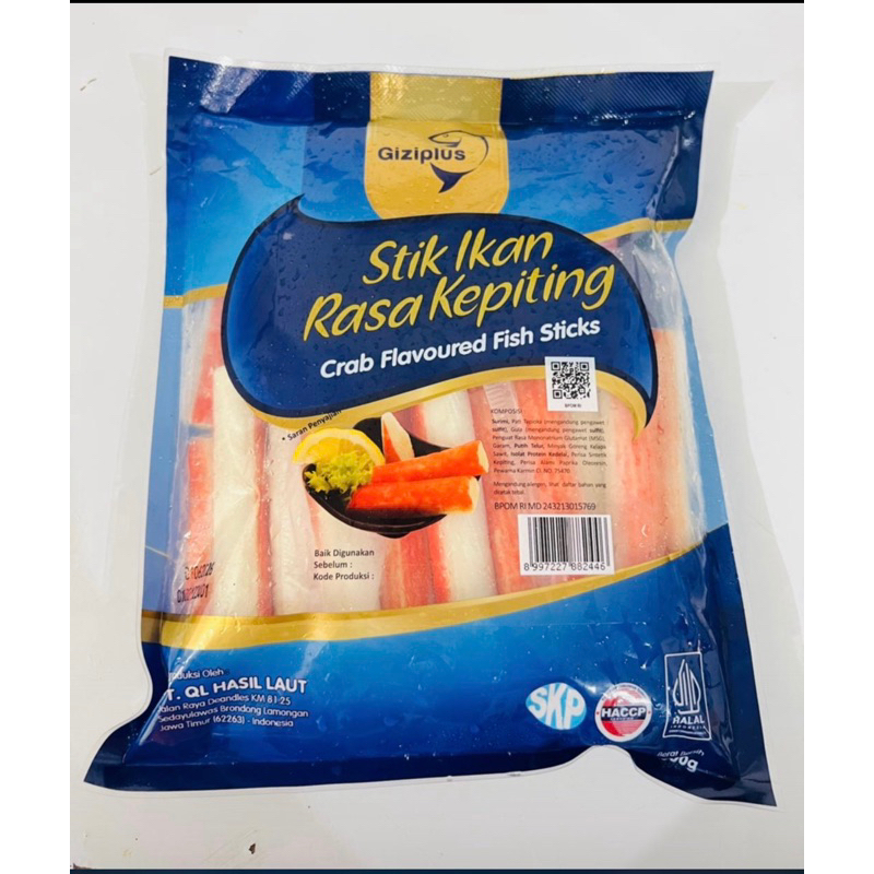 Jual GIZI PLUS STIK IKAN RASA KEPITING 500 GRAM ( CRAB STICK ) | Shopee ...