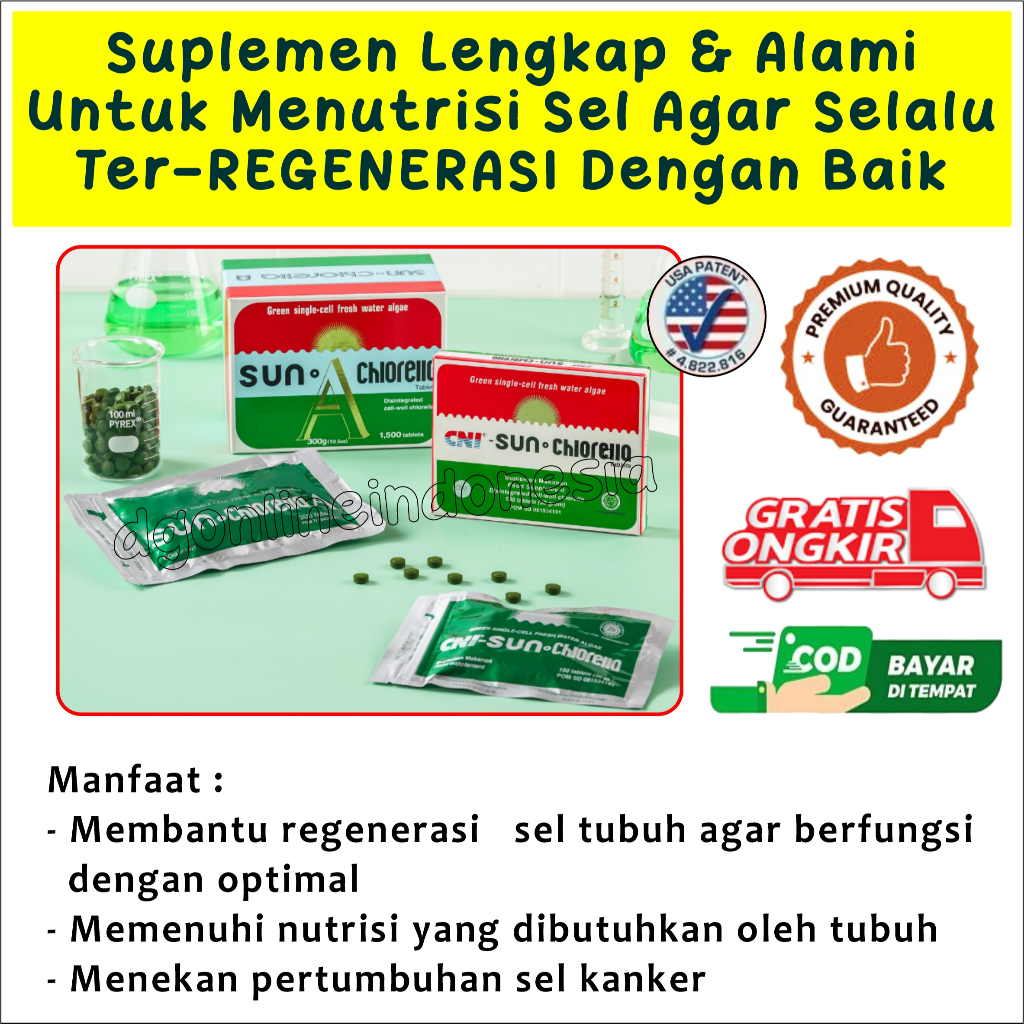 Jual CNI Sun Chlorella 150 tablet dan 300 tablet = Suplemen Regenerasi ...