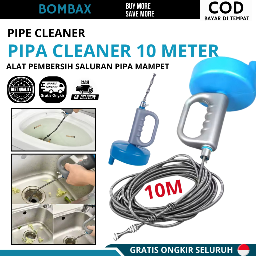 Jual Pipe Cleaner Alat Pembersih Saluran Pipa Air Tersumbat Kawat Pembersih Pipa Mampet Anti ...