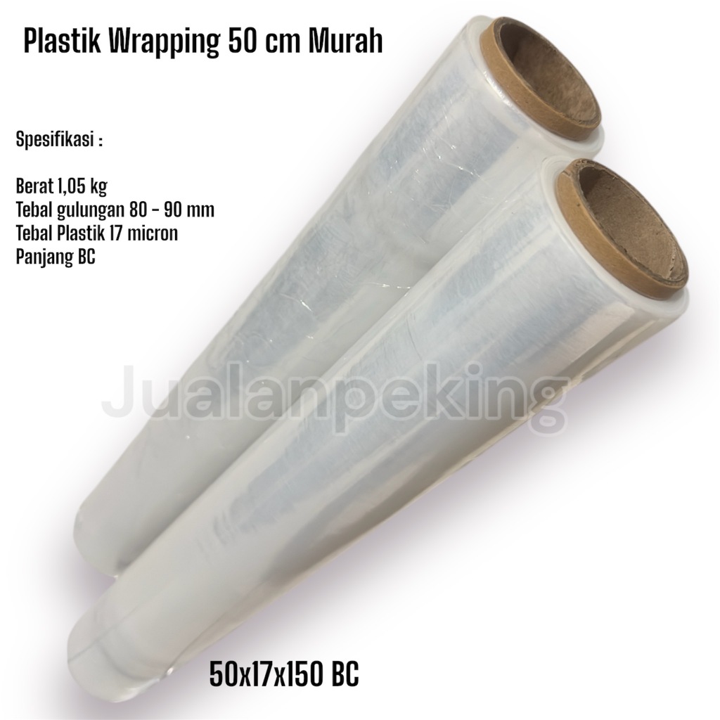 Jual Plastik Wrapping 50 cm x 17 Micron x 150 ECO / Stretch Film Tebal ...