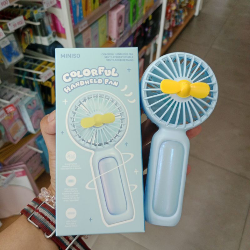 Jual Miniso Colorful Handheld Fan (Kipas Mini) | Shopee Indonesia