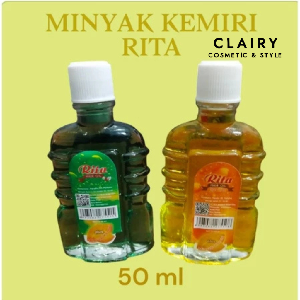 Jual -CLAIRY- RITA HAIR OIL Plus Minyak Kemiri 50ml | Shopee Indonesia