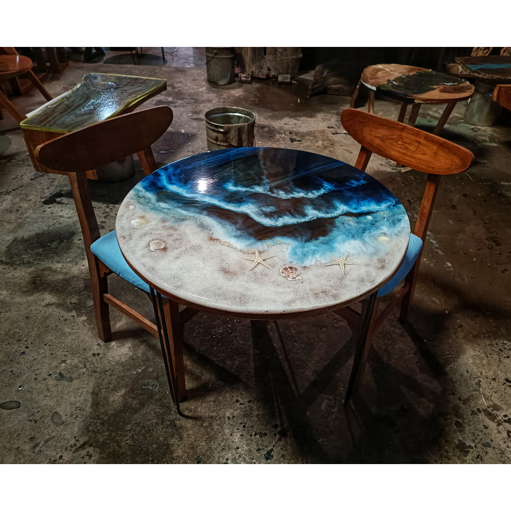 Jual meja makan marmer meja makan resin meja makan kayu meja bulat meja ...