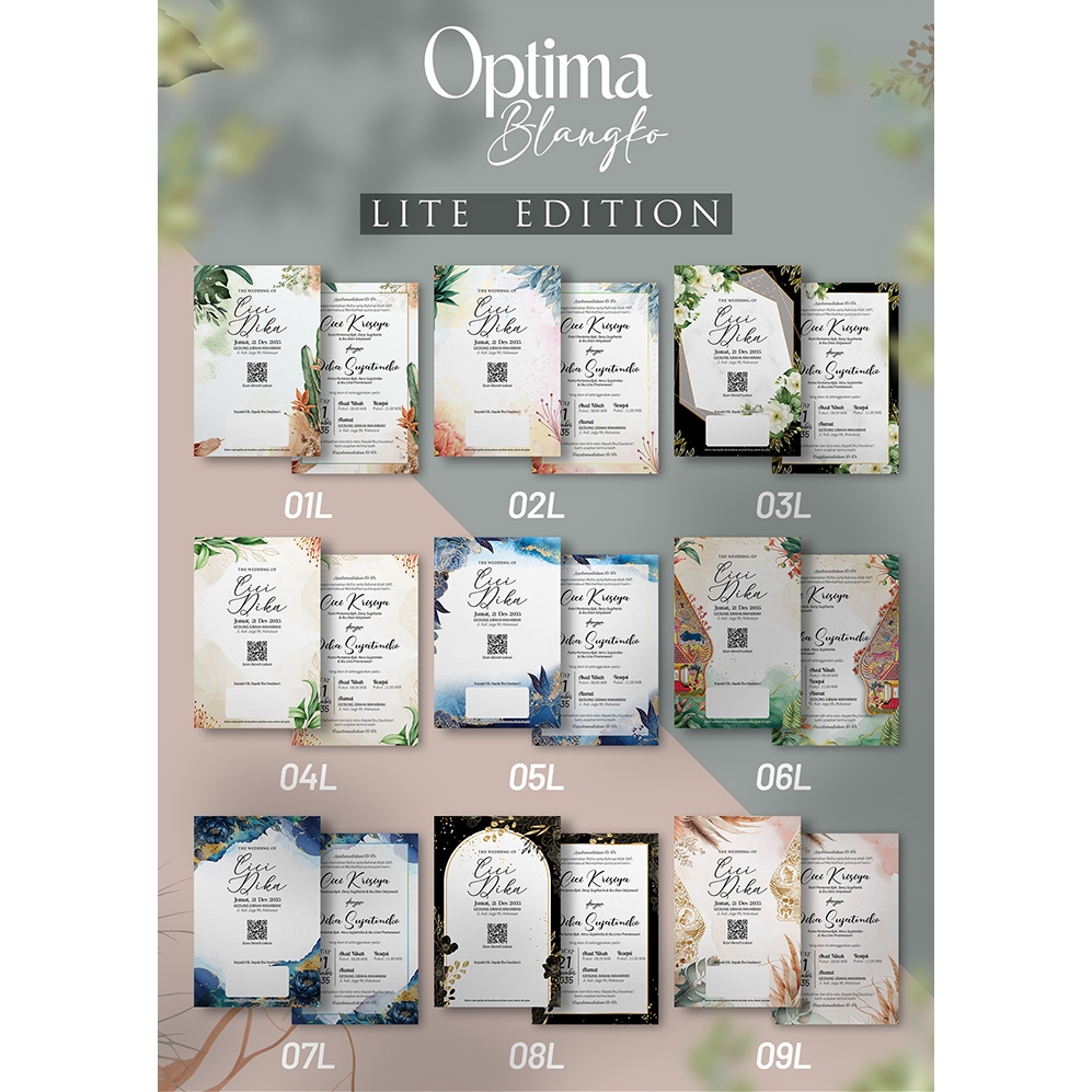 Jual Undangan Pernikahan (Optima Lite 01-09) | Shopee Indonesia