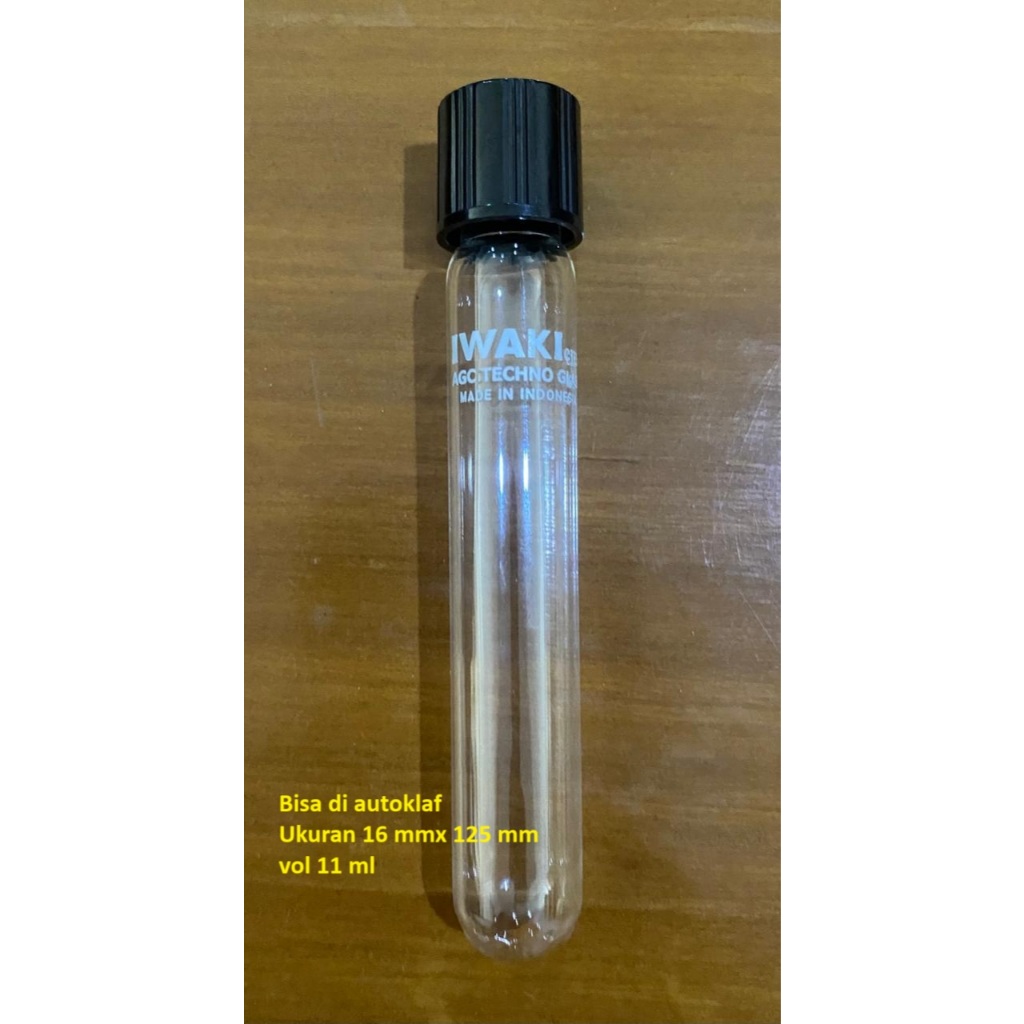 Jual Tabung Reaksi Test Tube Pyrex iwaki Tutup Ulir 16x100 | Shopee ...