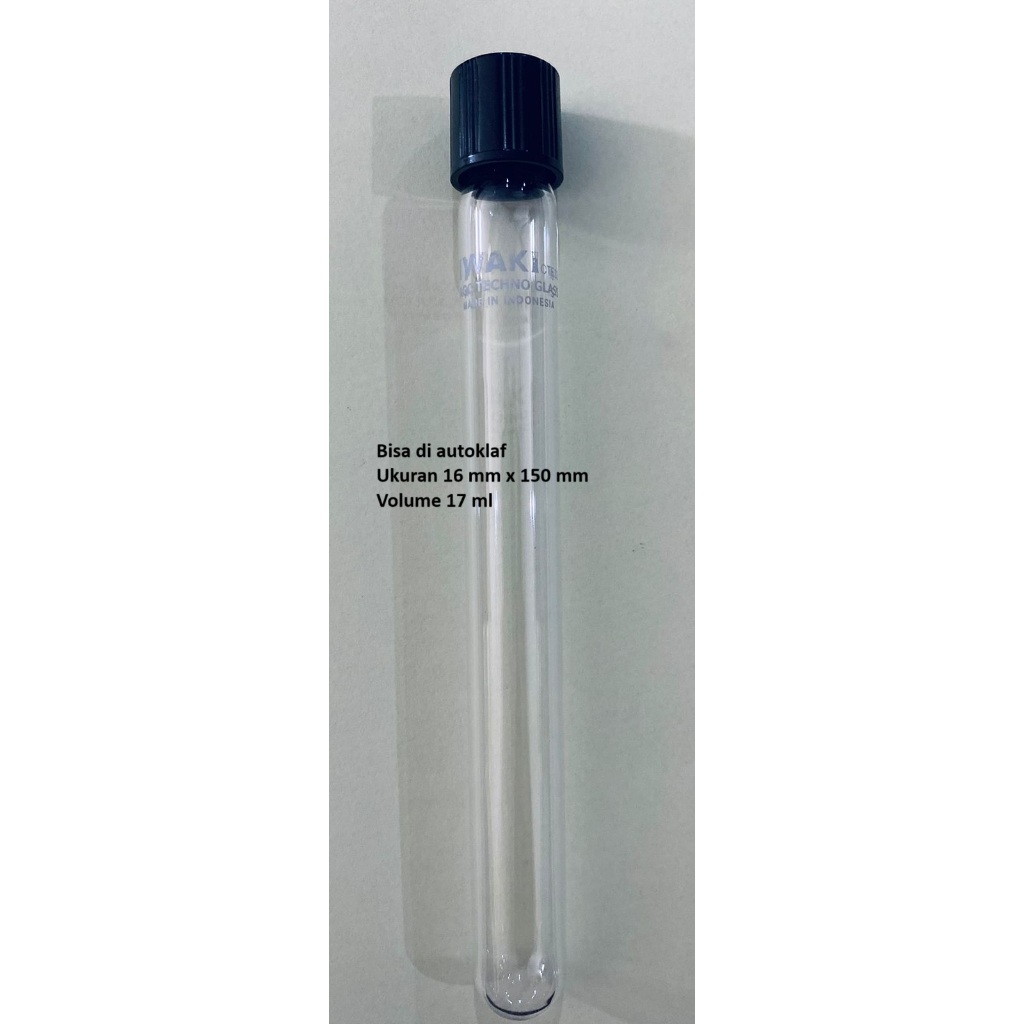 Jual Tabung Reaksi IWAKI PYREX Test Tube PYREX IWAKI Dengan Tutup Ulir ...