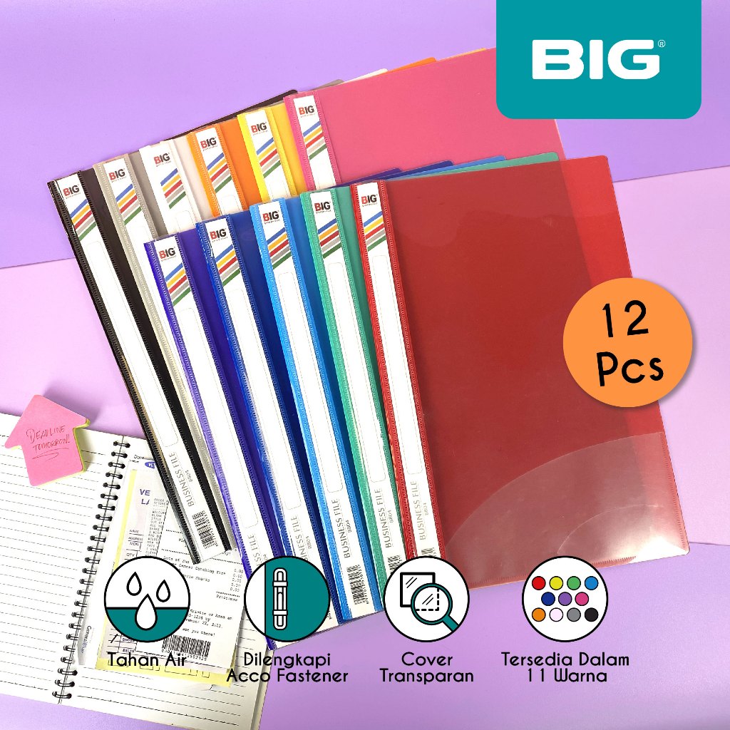Jual 12 Pcs BIG Map Bisnis File F4 Folio Poket / Map Ako / Business ...