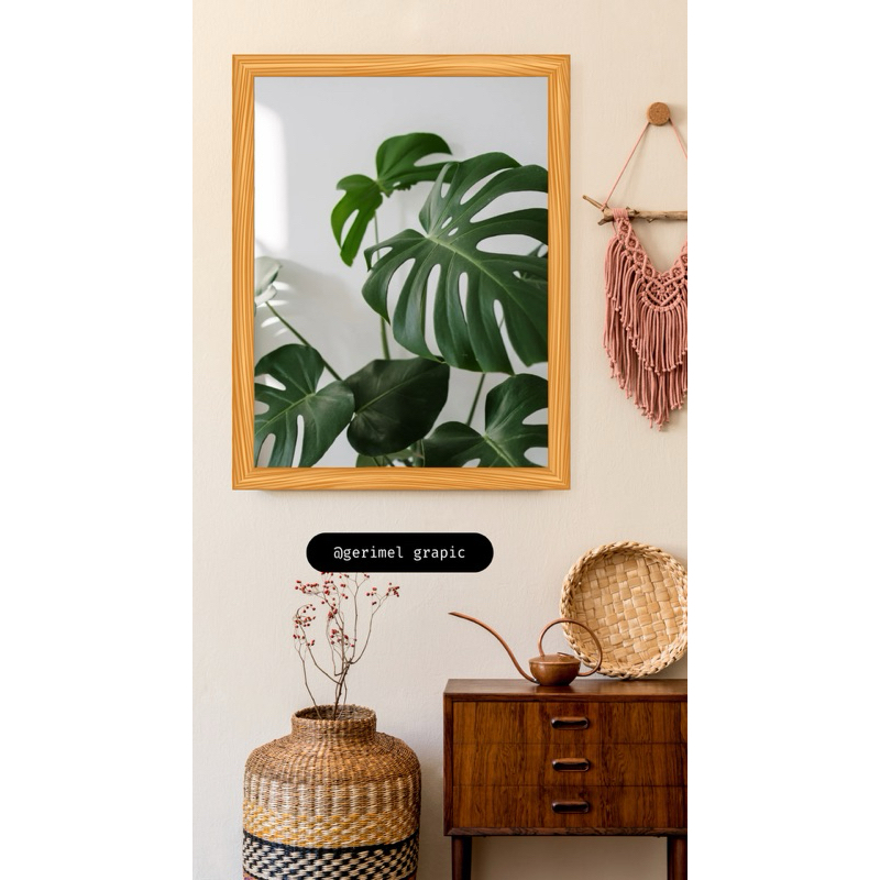Jual poster aesthetic tropical daun hijau aesthetic Walldecor hiasan ...