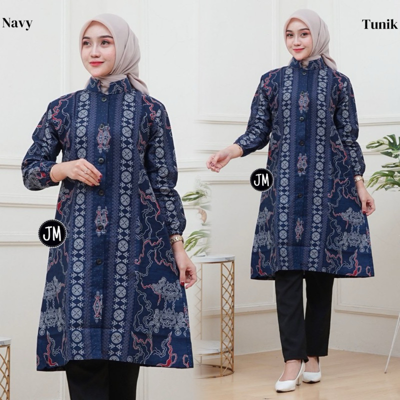 Jual Tunik Batik Wanita Modern | Atasan Fashion Muslim Wanita Tunik | Batik Wanita Terbaru ...