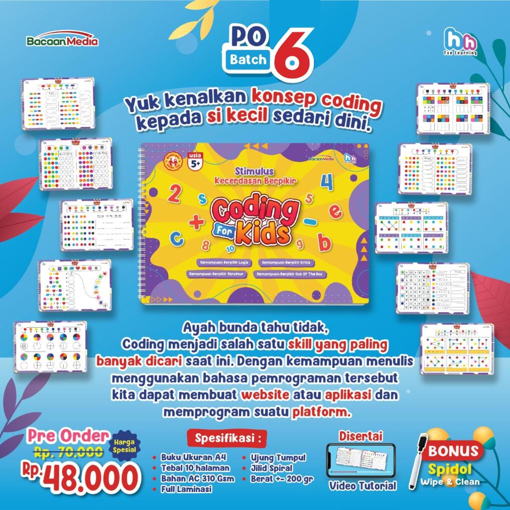 Jual Buku CODING FOR KIDS Usia 5+ Stimulus Kecerdasan Berpikir | Shopee ...