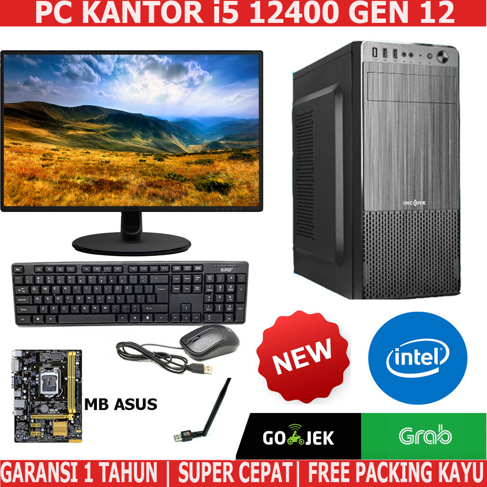 Jual CPU/PC RAKITAN KANTOR/ADMIN/SEKOLAH/KASIR i5 12400 RAM 16GB MONITOR 22 | Shopee Indonesia