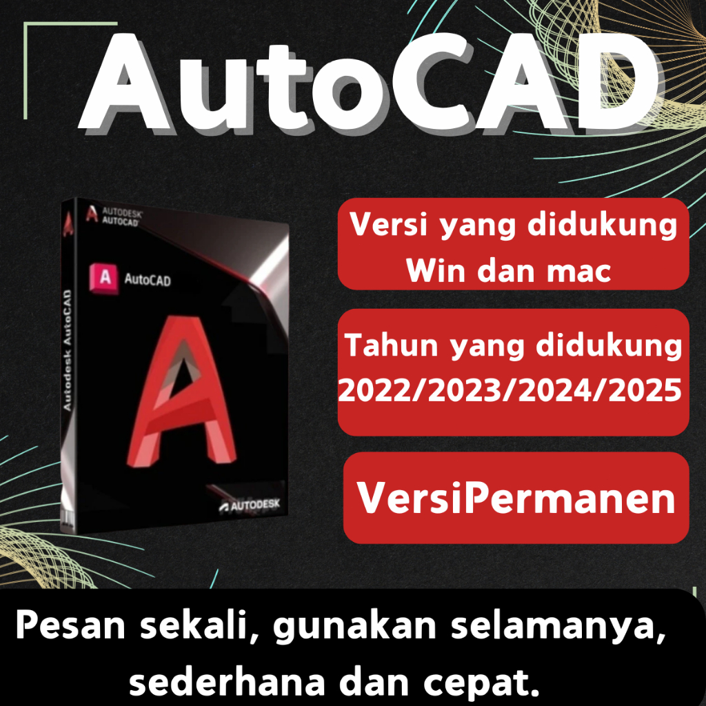 Jual aut0 cad Versi lengkap perangkat lunak 2025 2024 2023 2022 Penggunaan seumur hidup | Shopee ...