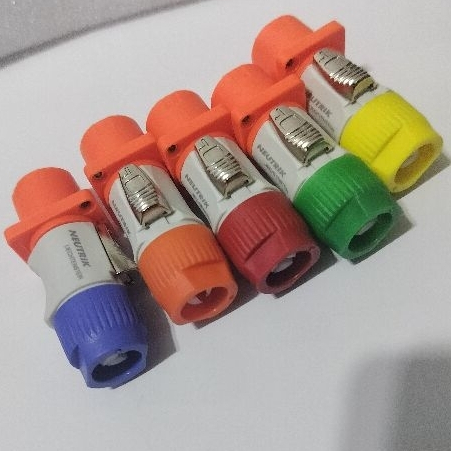 Jual (5 Set/Pasang) Jack Speakon Warna (5 Jack Speakon+5 Socket ...