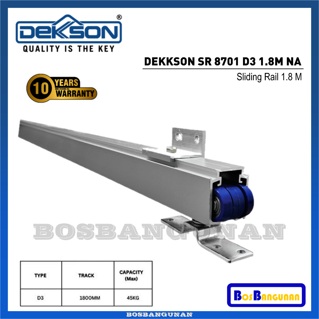Jual Rell Pintu Geser DEKKSON SR8701 D3 1.8m Sliding Rail DEKKSON SR ...