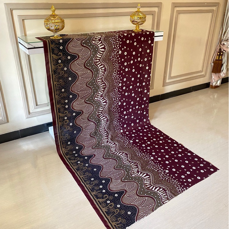 Jual Kain Batik Warna Burgundy Motif Elegan Modern Bahan Katun Prima ...