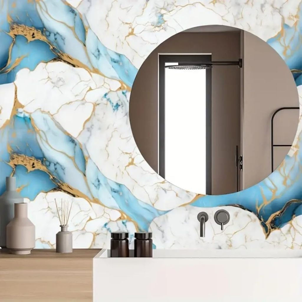 Jual Wallpaper Dinding Wallpaper Marmer Vinyl Nevi/Tosca Kombinasi 7 ...