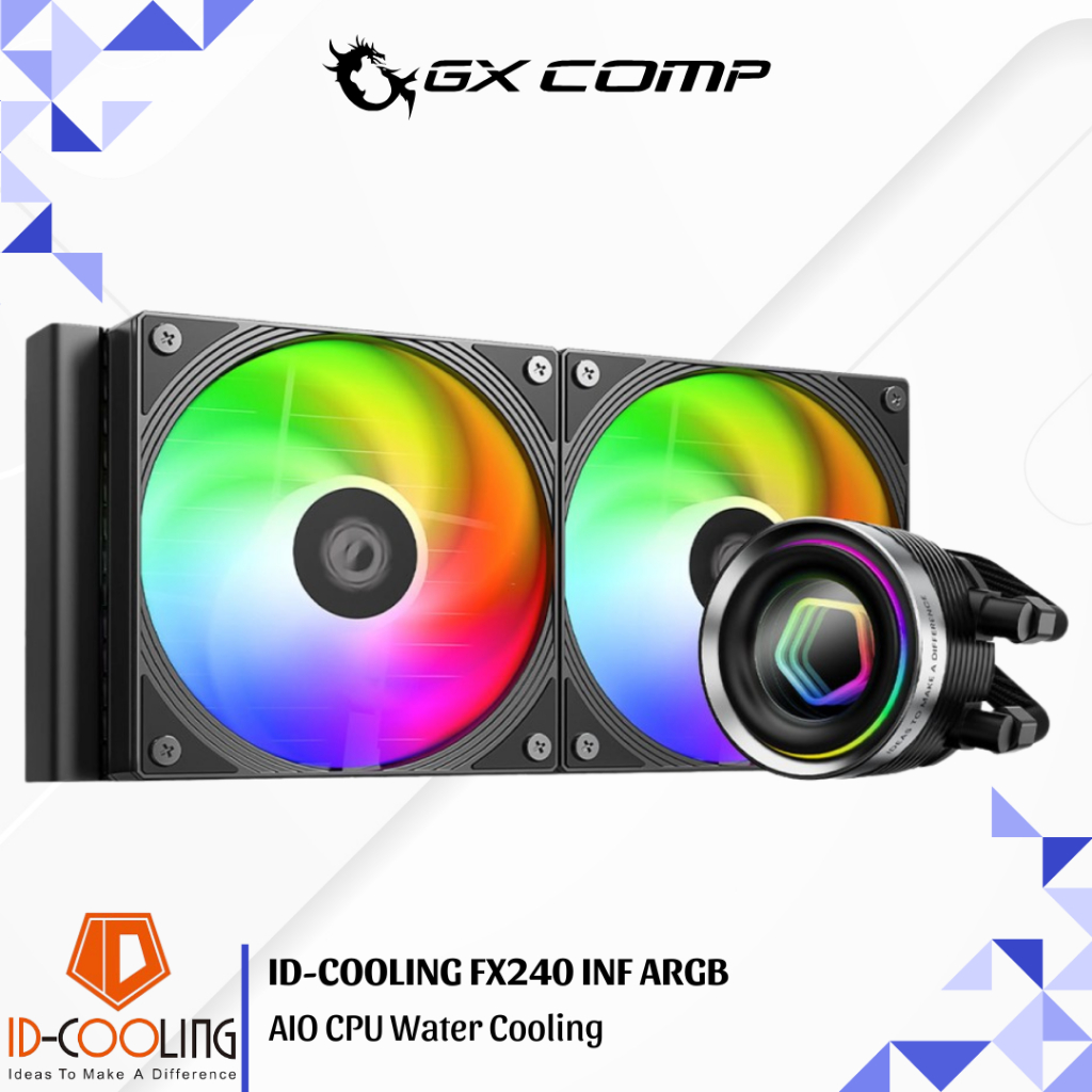Jual ID Cooling Frostflow FX 240 INF ARGB Black 240mm - FX240 AIO CPU ...