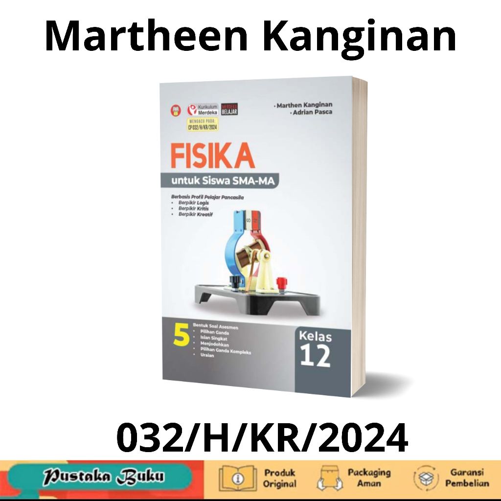 Jual Buku Fisika SMA/MA Kelas 12/XII Kurikulum Merdeka CP 2024-Martheen | Shopee Indonesia