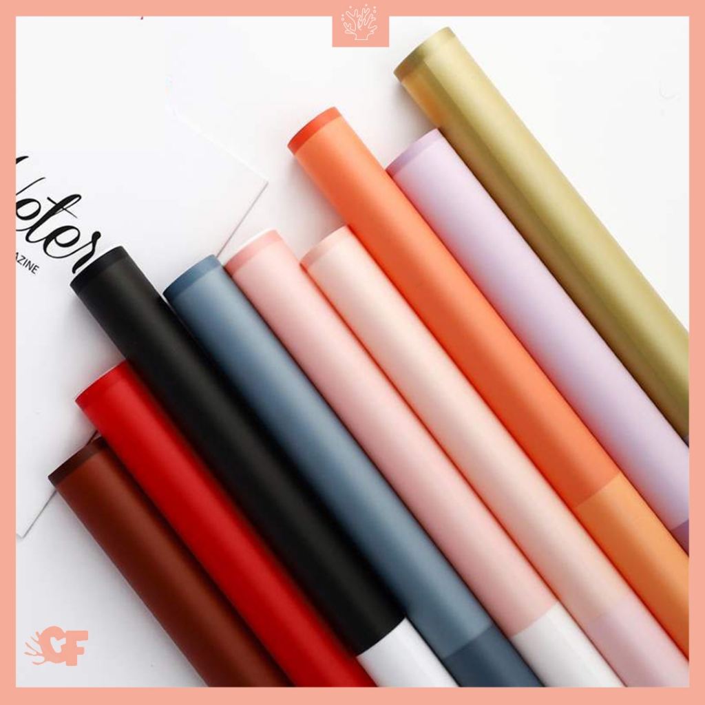 Jual 20 LEMBAR Kertas Buket Bunga Transparan 2 Warna Flower Wrapping ...