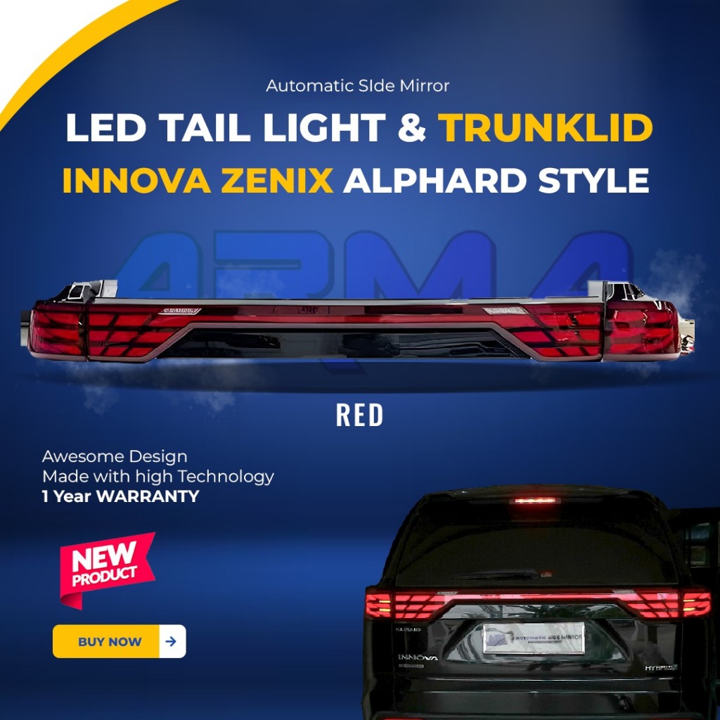Jual Stop Lamp LED Tail Light Toyota Innova Zenix Alphard Style ...