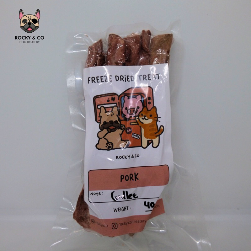 Jual Rocky n Co | Freeze Dried Pork Gullet / Esophagus cat snack treat ...