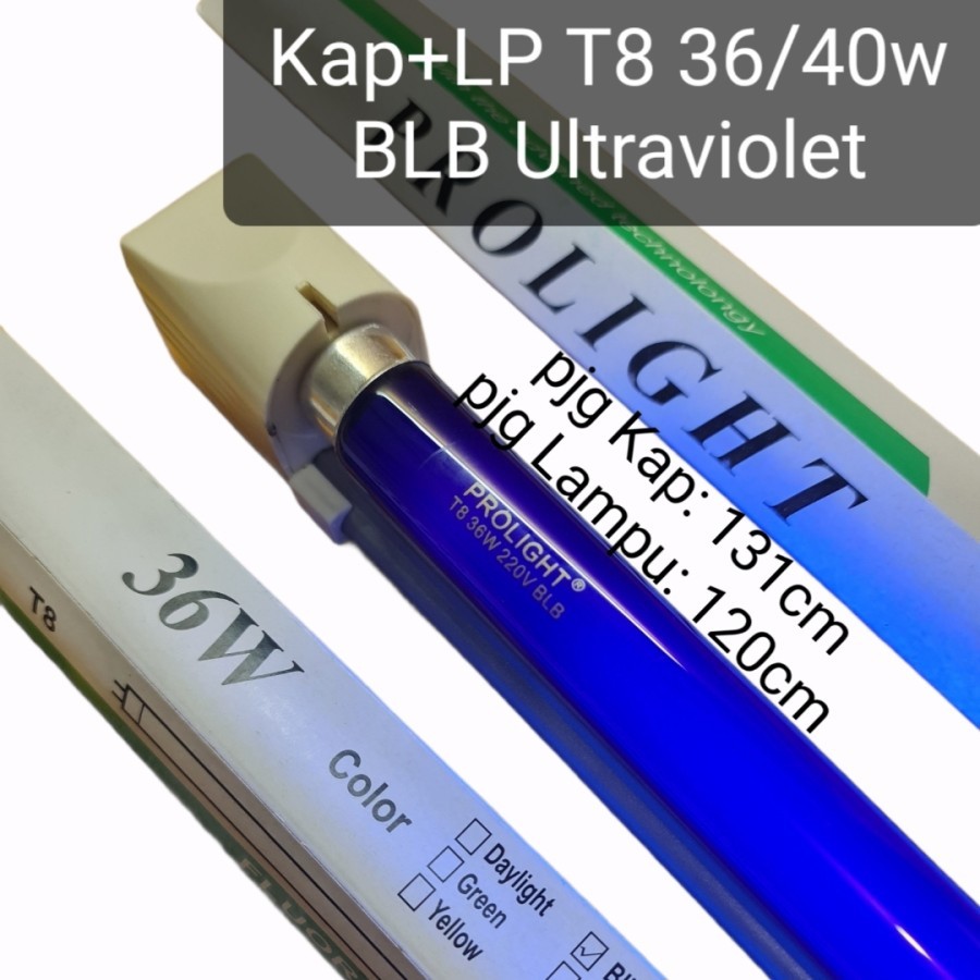 Jual Kap+Lampu 123cm TL T8 36w/ 40w BLB Ultraviolet cek uang palsu PROLIGHT | Shopee Indonesia