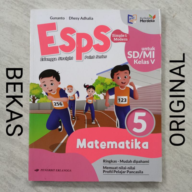 Jual Buku ESPS Matematika Kelas 5 V SD MI Penerbit Erlangga Kurikulum ...