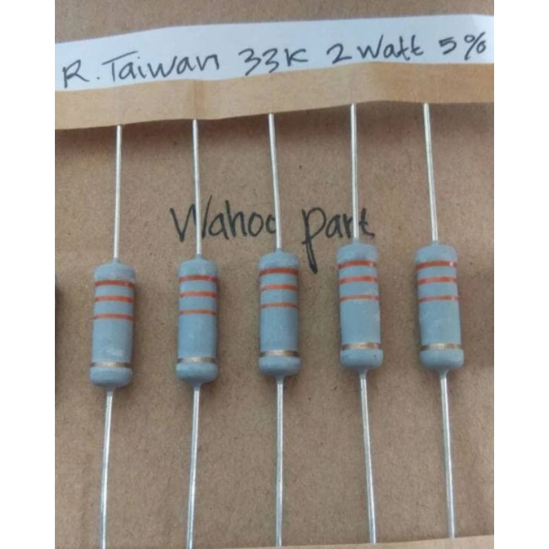 Jual Resistor Taiwan 33K 2 watt (10 pcs) | Shopee Indonesia