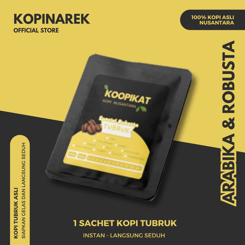 Jual Kopi Tubruk Coffee Sachet Arabica Robusta Gayo Premium Original ...